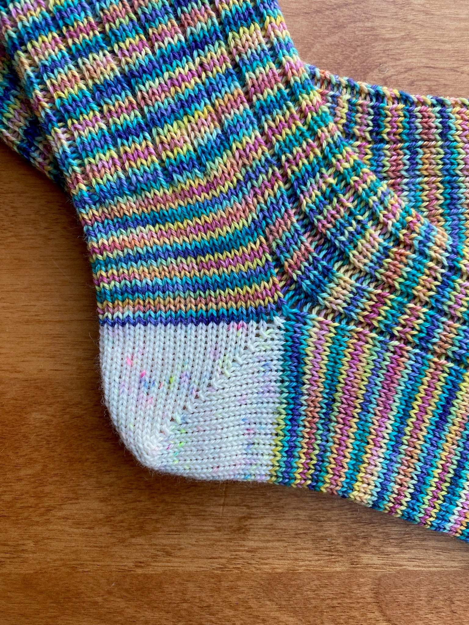Ribbed Sock with Contrast Toe and Heel Pattern | Dean and Bean's Sock ...